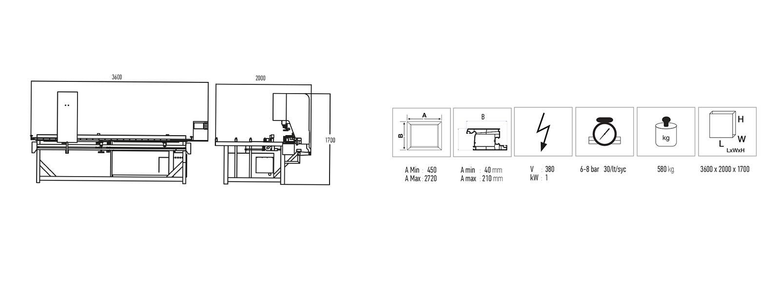 DOUBLE HEAD FRAME ASSEMBLY TABLE | Artikon